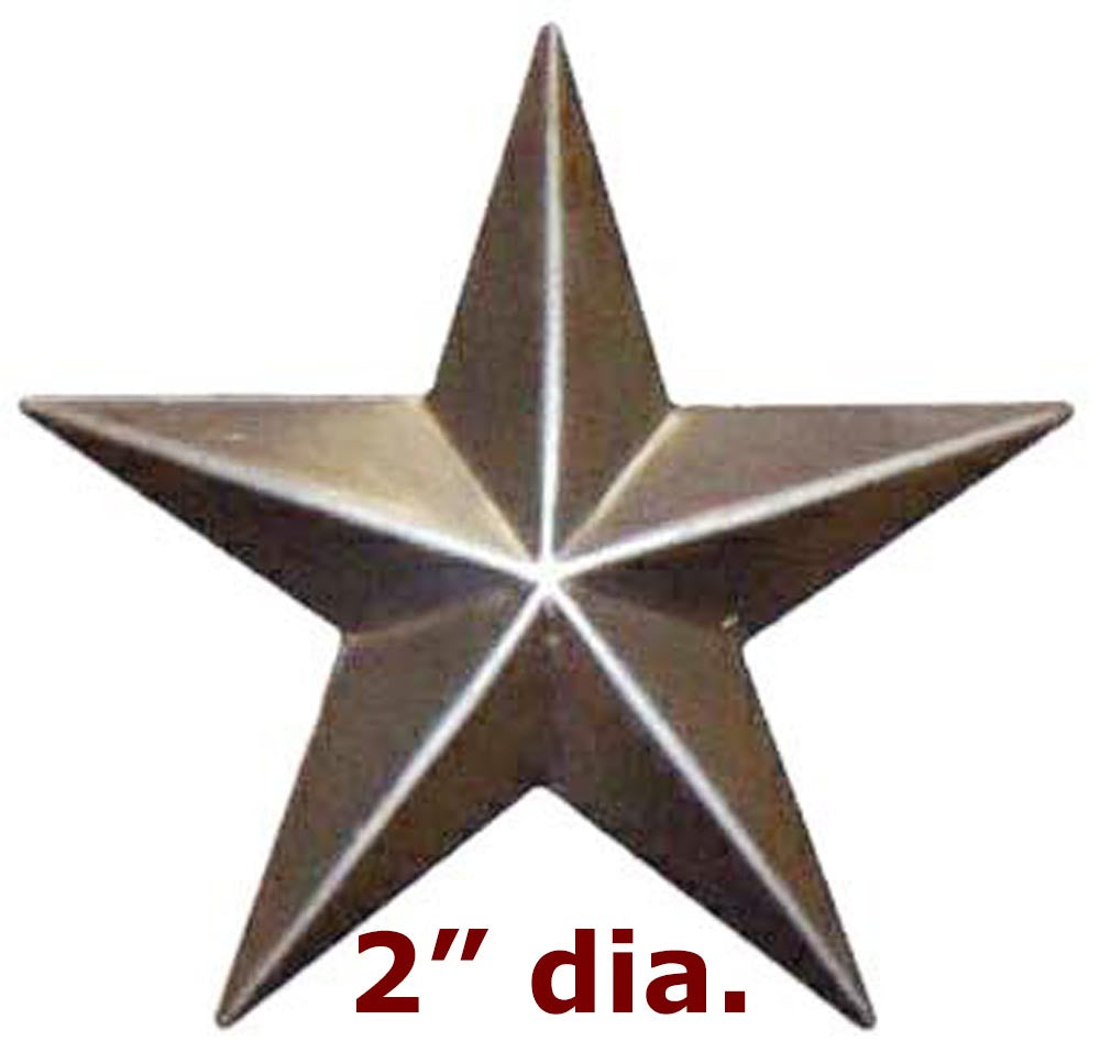Metal Stamping Pressed Stamped Steel Stars 2" dia. .020" Thickness M16 ...